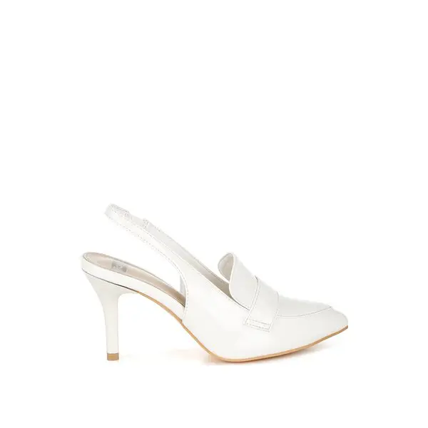 RAG & CO Voisin Slingback Loafer Sandals In By - White