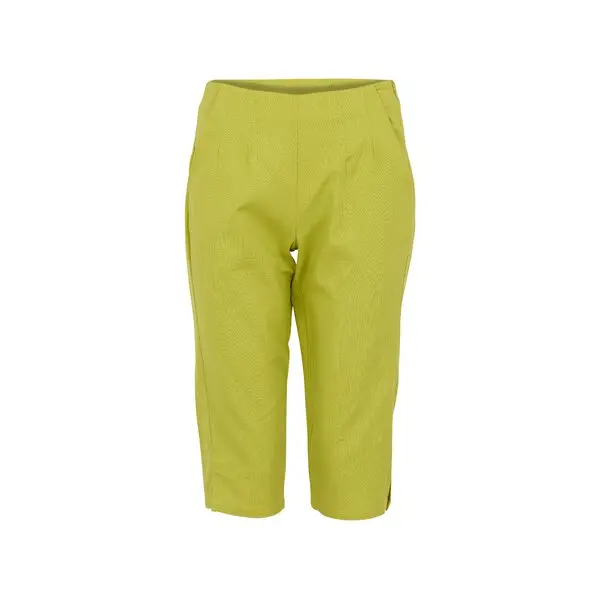 ZETAYE Celeste Linen Cotton Capri Pant - Green