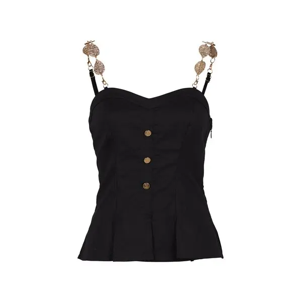 ZETAYE Celeste Linen Cotton Chain Top