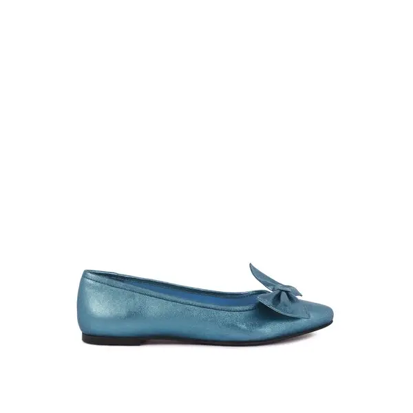 RAG & CO Pie-tribe Metallic Bow Ballerinas In By