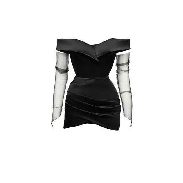 BENEDETTO Off-shoulder Mini Dress