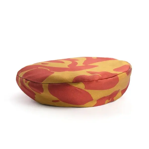 SIBI HATS The Lady Of The Camellias – Floral Silk Blend Beret Hat - Orange