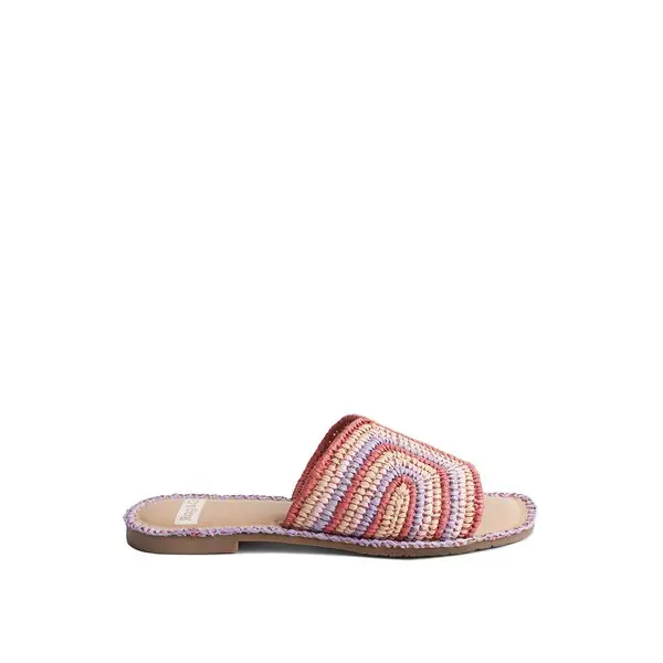 RAG & CO Kivah Handwoven Raffia Slip-on Flats In By