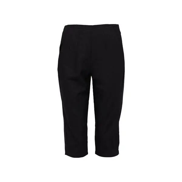 ZETAYE Celeste Linen Cotton Capri Pant - Black