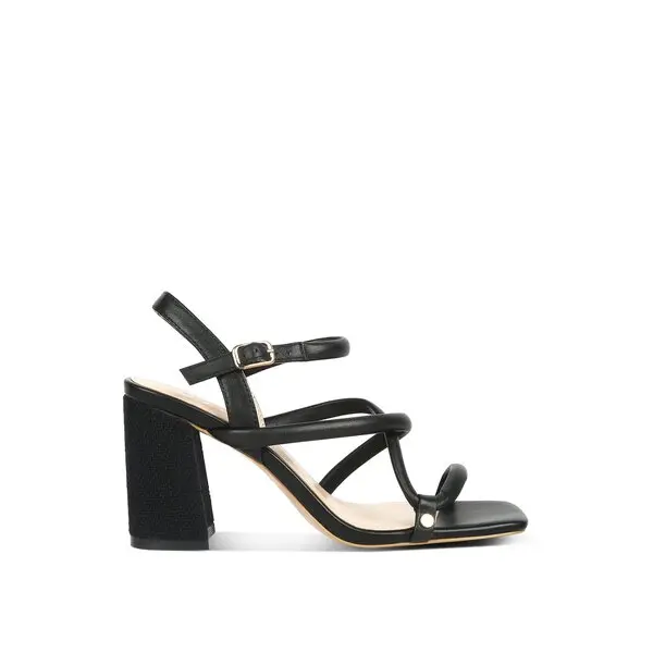 RAG & CO Artha Open Square Toe Block Heel Sandals In By