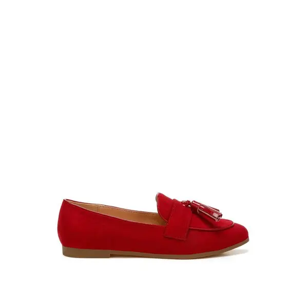 RAG & CO Folklore Micro Suede Tassel Loafers In By
