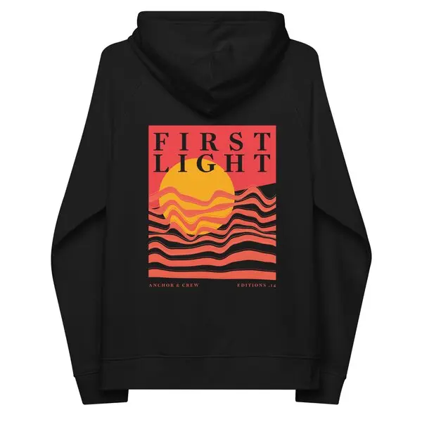 ANCHOR & CREW Fourteen First Light Editions Organic Cotton Hoodie - Black