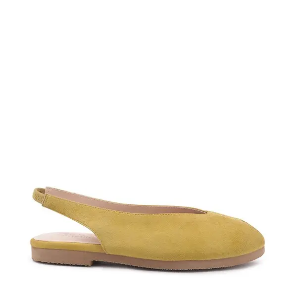 RAG & CO Gretchen Mustard Slingback Flat Sandals By