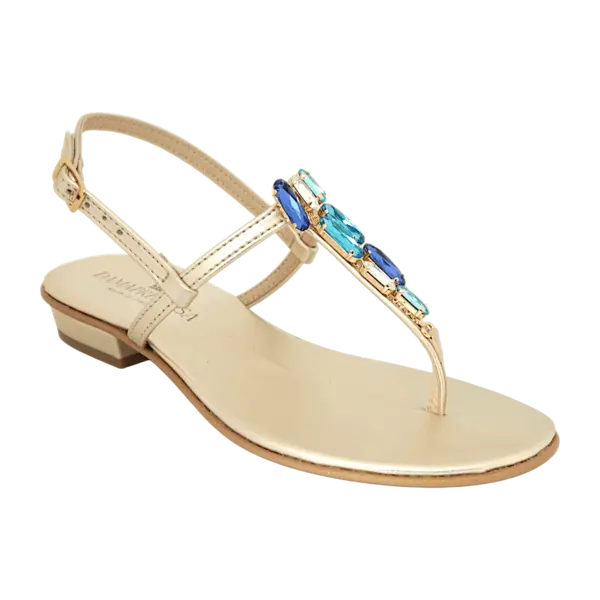 DAMAPREZIOSA Selene Sapphire Jewel Sandal