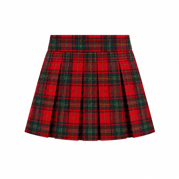 RICHA SHARMA Red / Black / Brown Heritage Red Tartan Check Pleated Mini Skirt - Red/black/brown