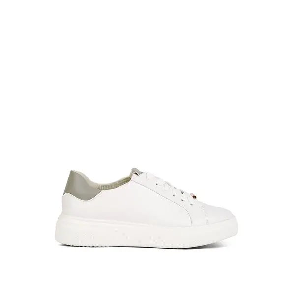 RAG & CO Schick Lace Up Leather Sneakers In By - Grey