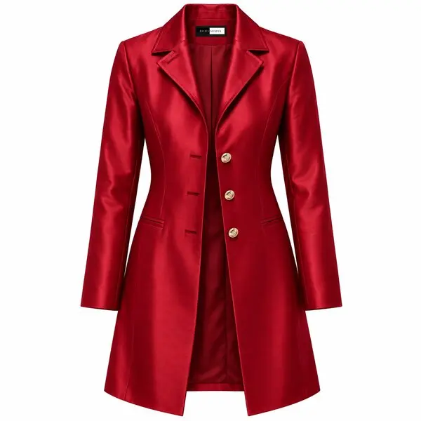 RICHA SHARMA Handcrafted Legacy Silk Coat In Deep