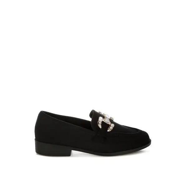 RAG & CO Maestro Diamante Embellished Horsebit Loafers In By