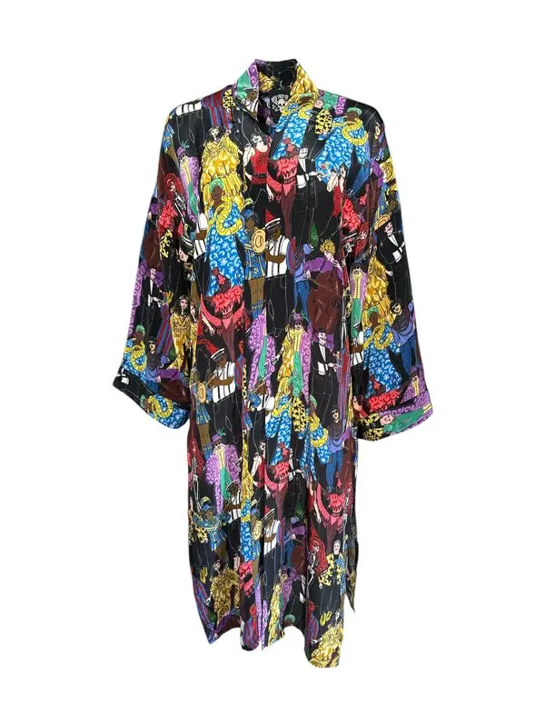 ANY OLD IRON Black / Red Multicolor Nola Heroes Duster