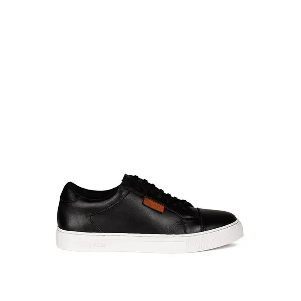 RAG & CO Ashford Fine Suede Handcrafted Sneakers By - Black