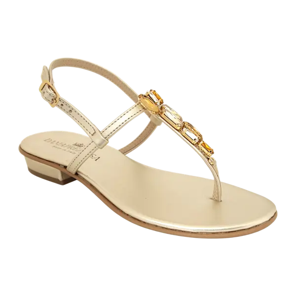 DAMAPREZIOSA Selene Amber & Topaz Jewel Sandal