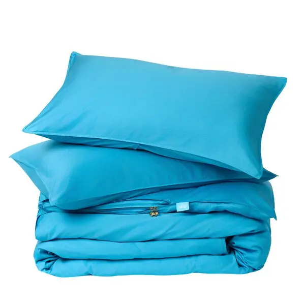 CANADIAN DOWN & FEATHER COMPANY Duvet Cover Set With Three Sided Zipper, Full / Double Cenote - Blue