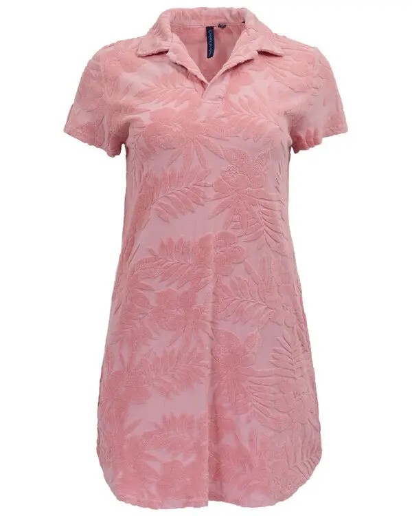 LORDS OF HARLECH Josephine Coral Terry Toweling Dress - Pink
