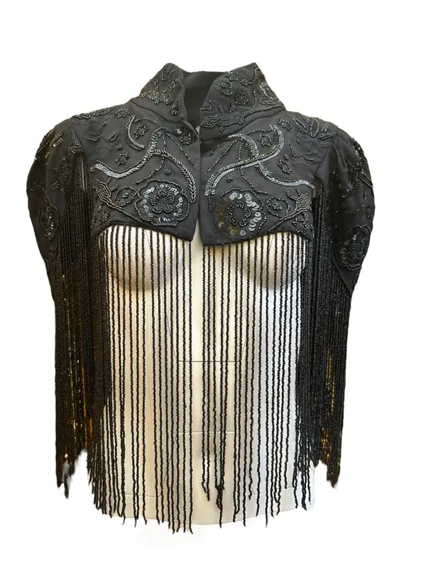 ANY OLD IRON Hand-beaded Desert Shrug