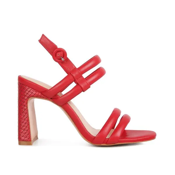 RAG & CO Avianna Slim Block Heel Sandal By - Red