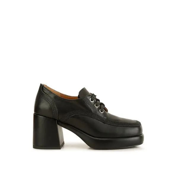 RAG & CO Quecha Leather Block Heel Oxfords In By