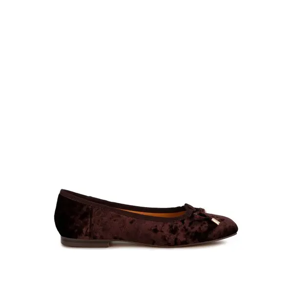 RAG & CO Buckrose Velvet Bow Ballerinas In By