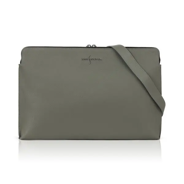 LUIS STEVEN Large Laptop Sleeve Light Gray - Grey