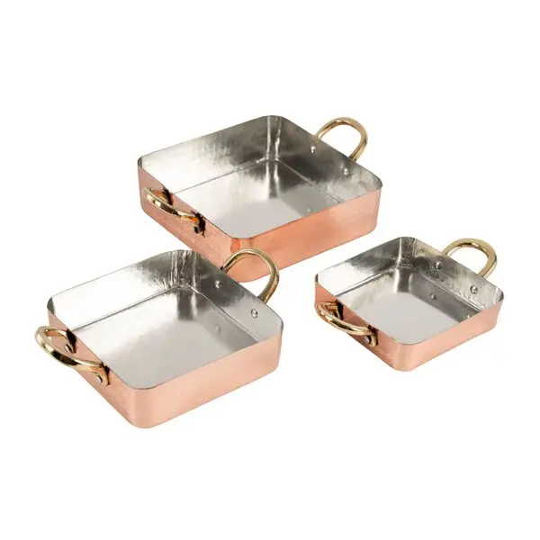 ANATOLIACRAFT Copper Casserole Dish Set Of Three