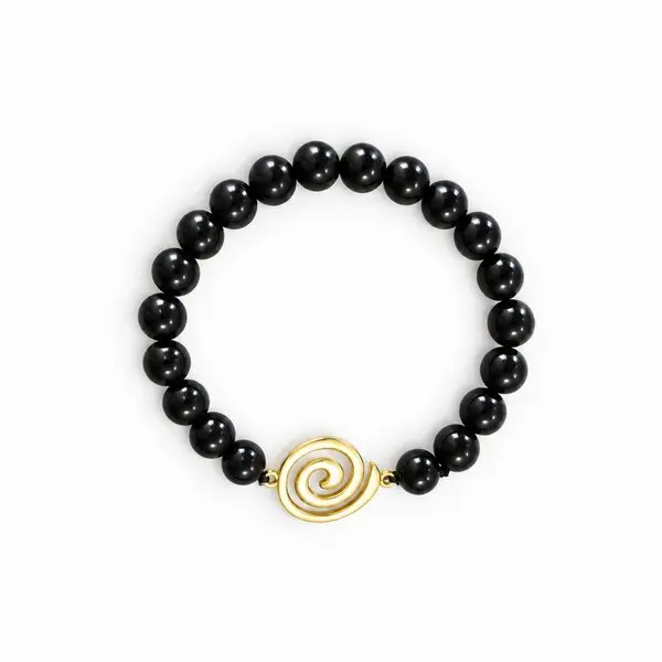 ORMIRO Vortex Shungite Emf Protection Bracelet - Black