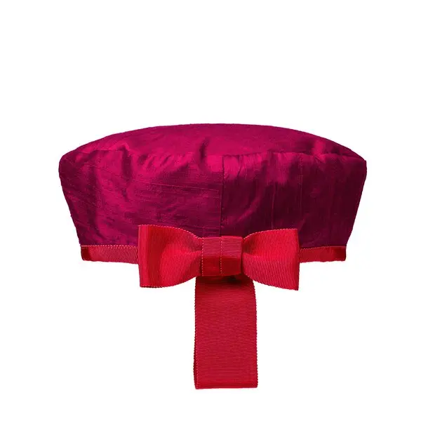 SIBI HATS Catch Me Fushya Silk French Beret Hat - Pink