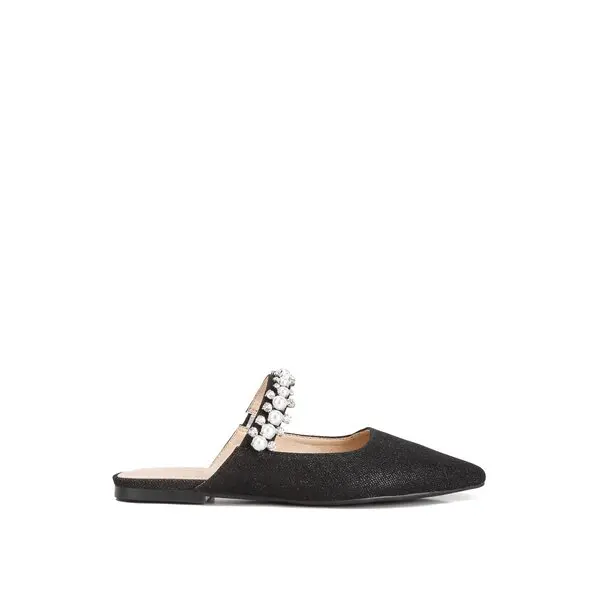 RAG & CO Geode Pearl Embellished Slip On Mules In By