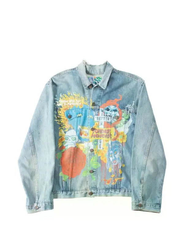 BETTER WITH AGE Maudye Graphic-print Denim Jacket