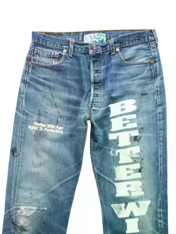 BETTER WITH AGE Beaufort Logo-print Distressed Jeans