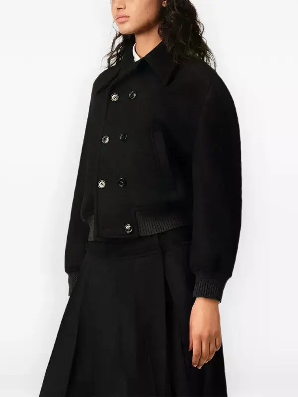 AMI Paris Short Double Breasted Wool Bomber