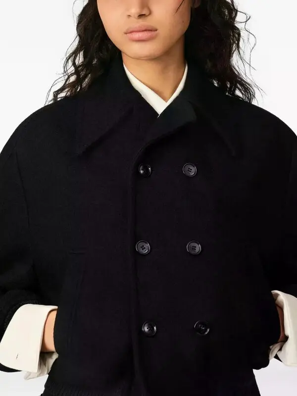 AMI Paris Short Double Breasted Wool Bomber