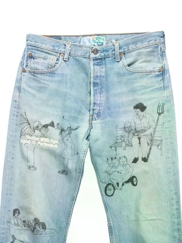 BETTER WITH AGE Gene Graphic-print Jeans