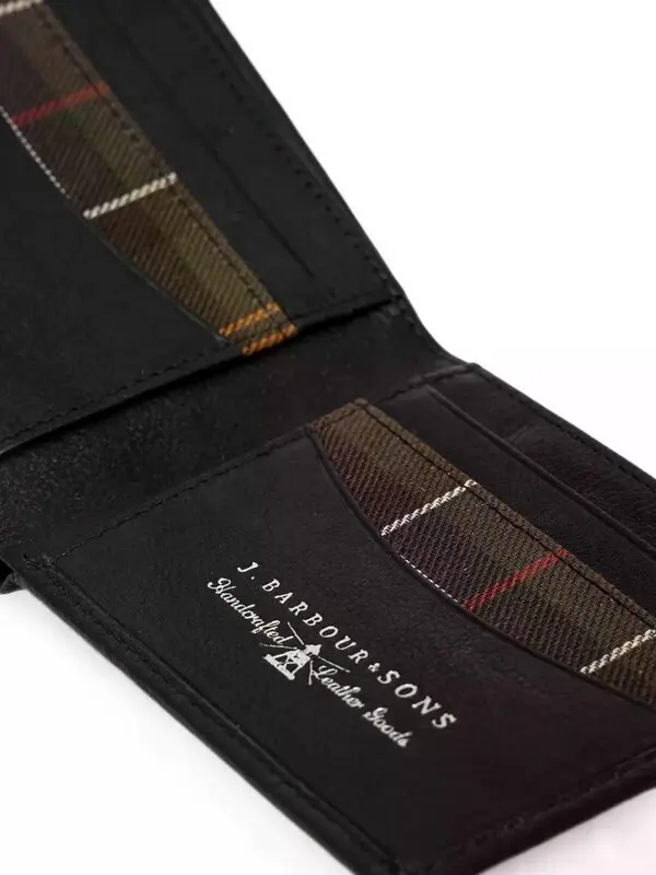 Barbour Colwell Tartan-trim Leather Wallet