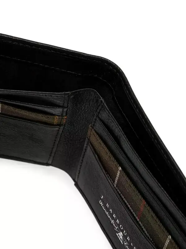 Barbour Colwell Tartan-trim Leather Wallet
