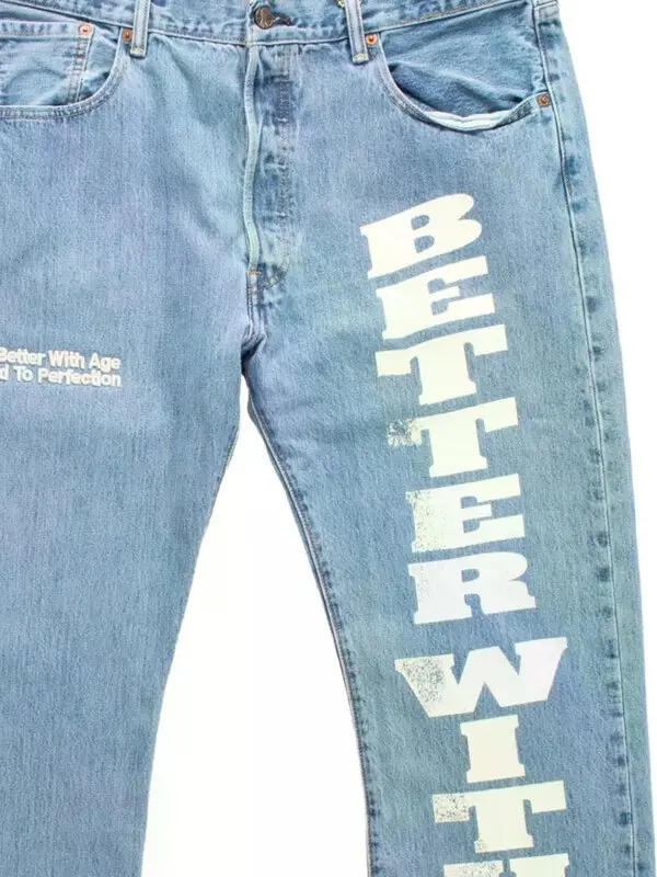 BETTER WITH AGE Beaufort Logo-print Jeans - Blue