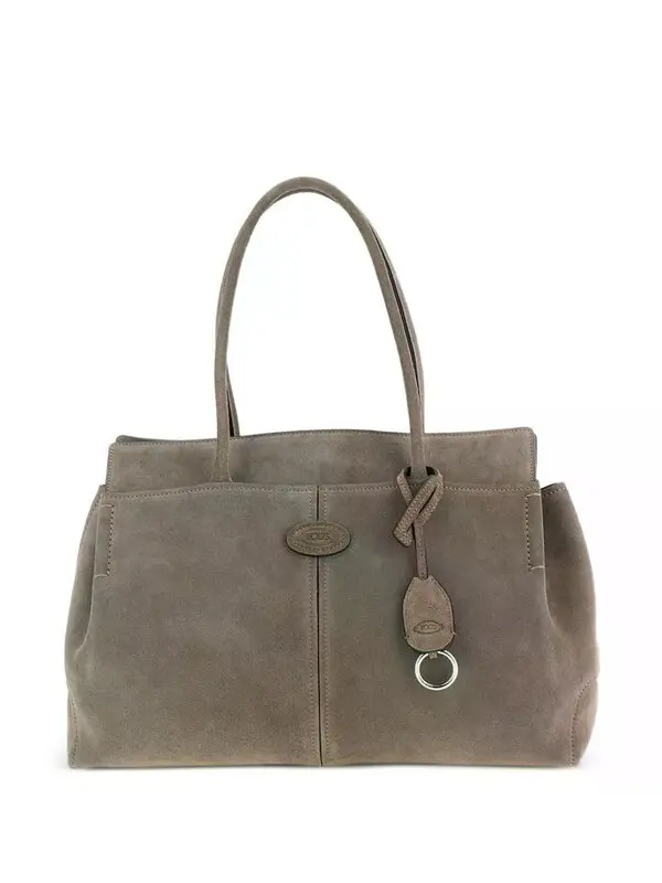 TOD'S Shopping Bag In Suede Medium - Grey