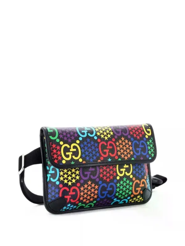 Gucci Psychedelic Print Gg Coated Canvas Belt Bag