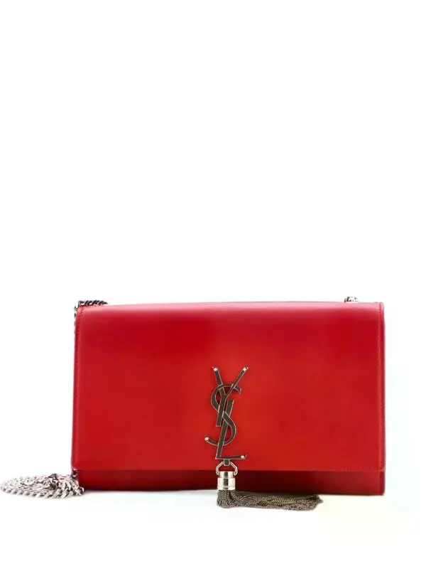 Saint Laurent Classic Monogram Tassel Leather Medium Crossbody Bag