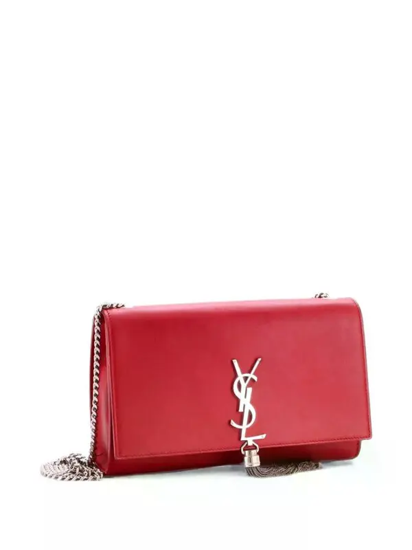 Saint Laurent Classic Monogram Tassel Leather Medium Crossbody Bag