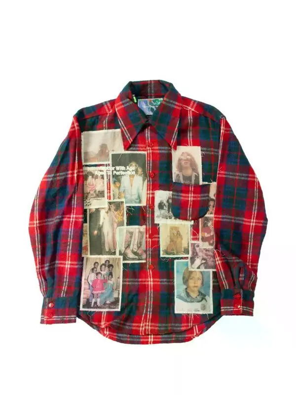 BETTER WITH AGE Menage Patchwork Flannel Shirt - Red