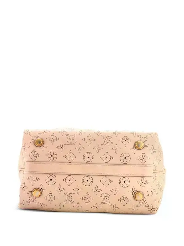 LOUIS VUITTON Cirrus Handbag Mahina Leather Pm Tote Bag - Neutrals