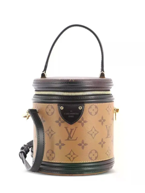 LOUIS VUITTON Cannes Handbag Reverse Monogram Canvas Satchel - Brown