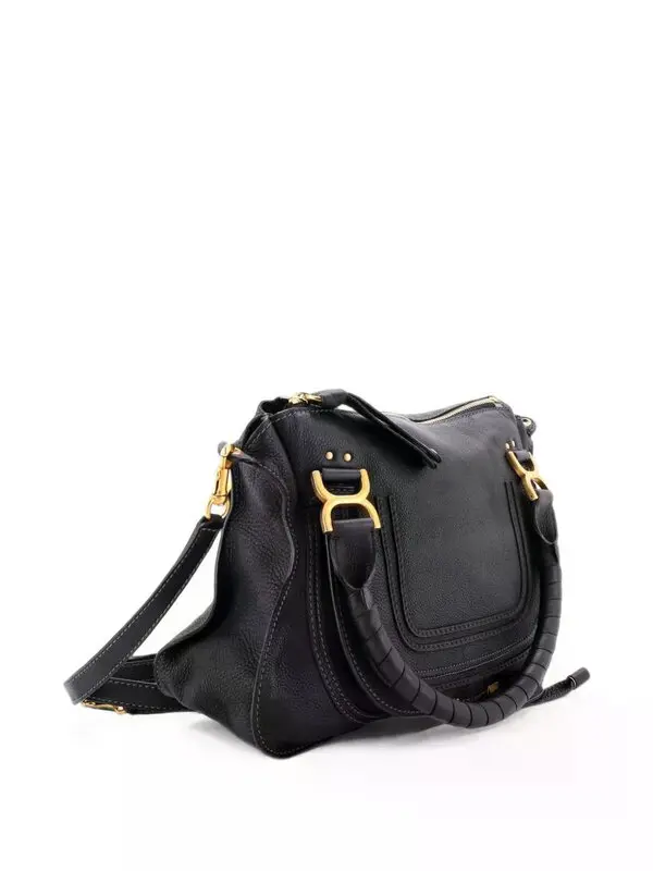 Chloé Marcie Leather Medium Satchel - Black