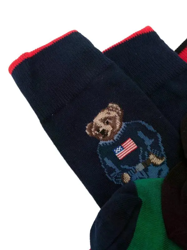 Polo Ralph Lauren Logo-embroidered Socks - Red