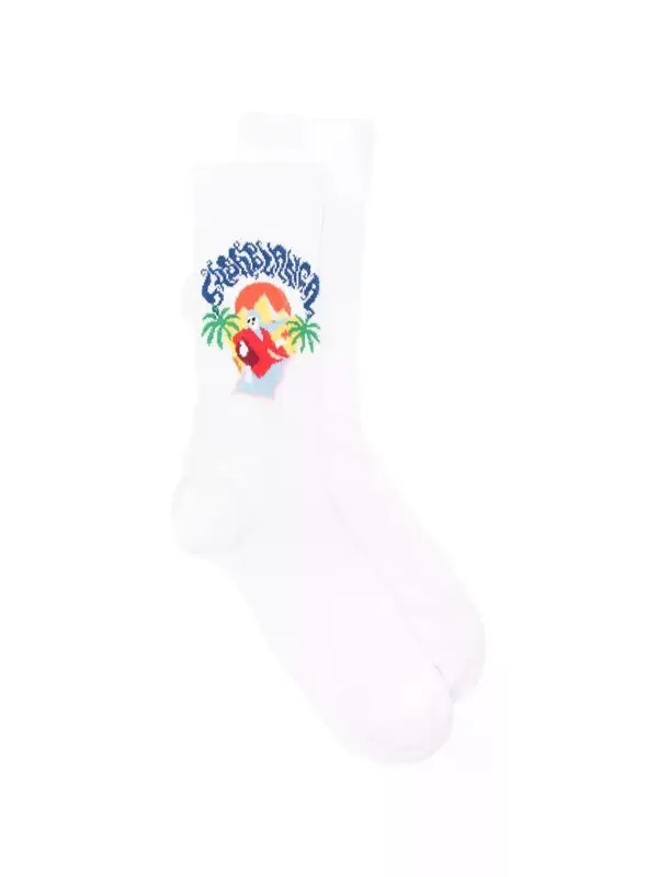 Casablanca Graphic-knit Socks