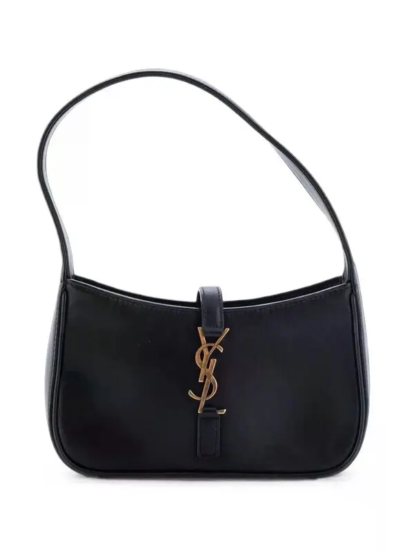 Saint Laurent Le 5 A 7 Hobo Leather Mini Shoulder Bag - Black
